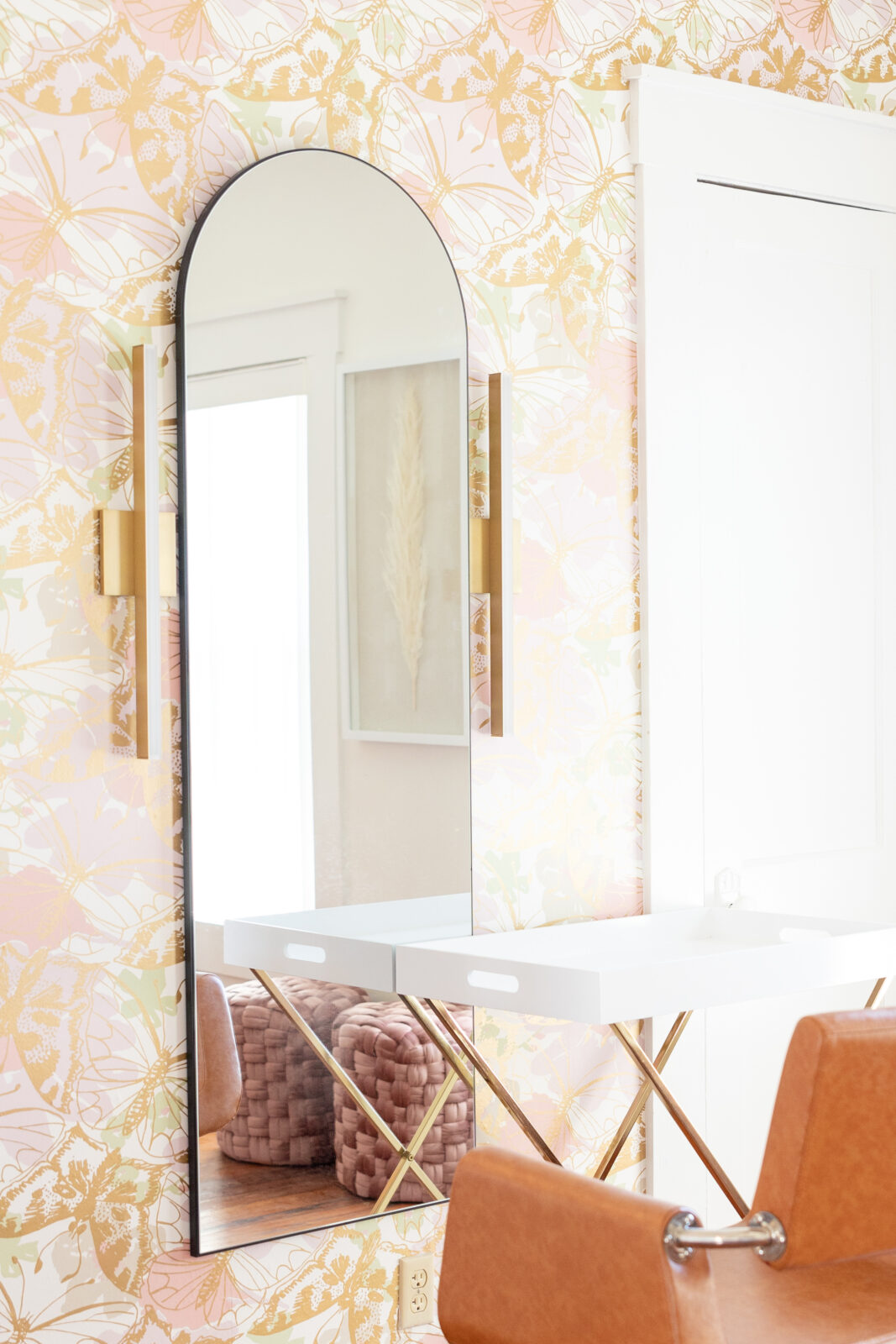 A Chic Salon Redesign with Mid-Century Flair by Collins & Co.
