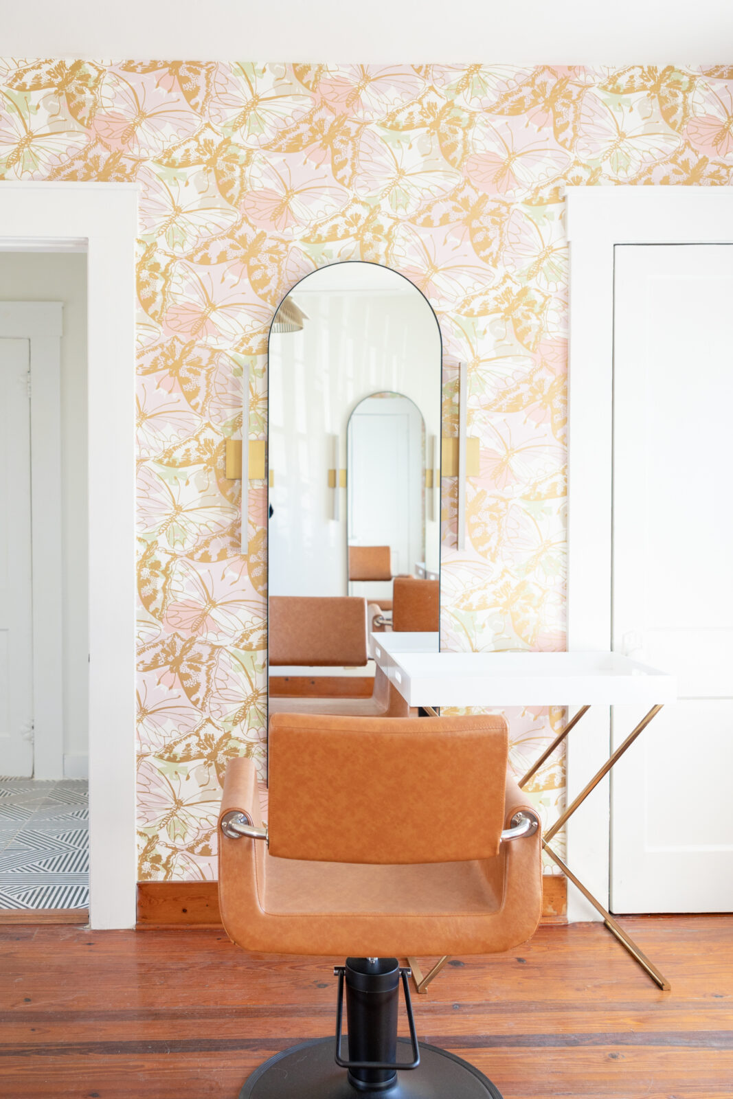 A Chic Salon Redesign with Mid-Century Flair by Collins & Co.