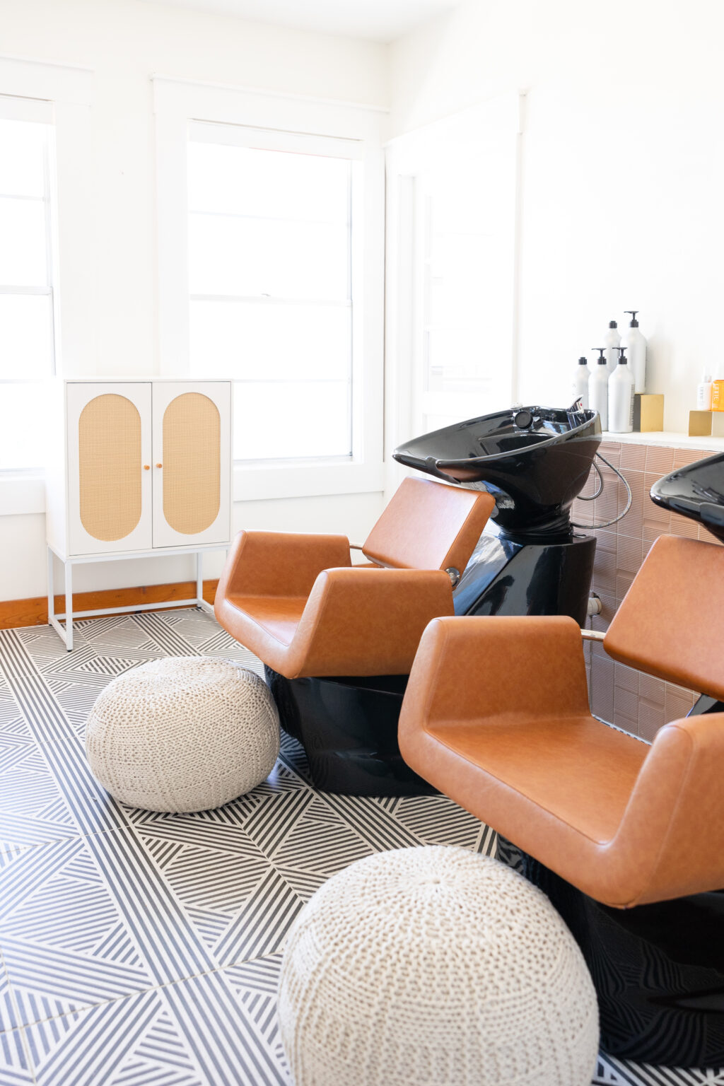 A Chic Salon Redesign with Mid-Century Flair by Collins & Co.