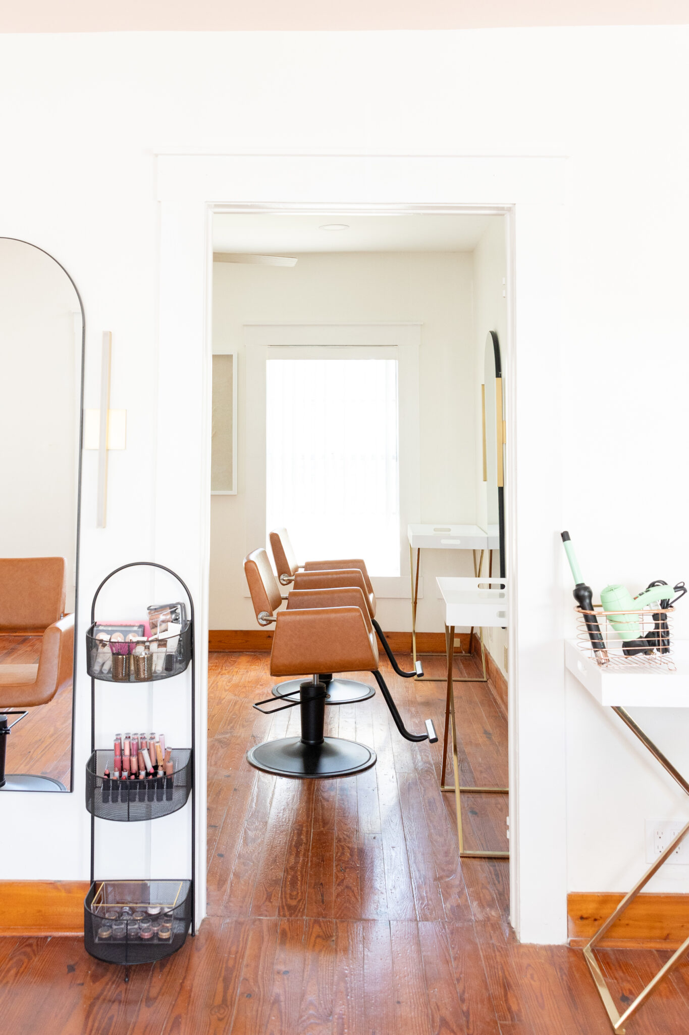 A Chic Salon Redesign with Mid-Century Flair by Collins & Co.