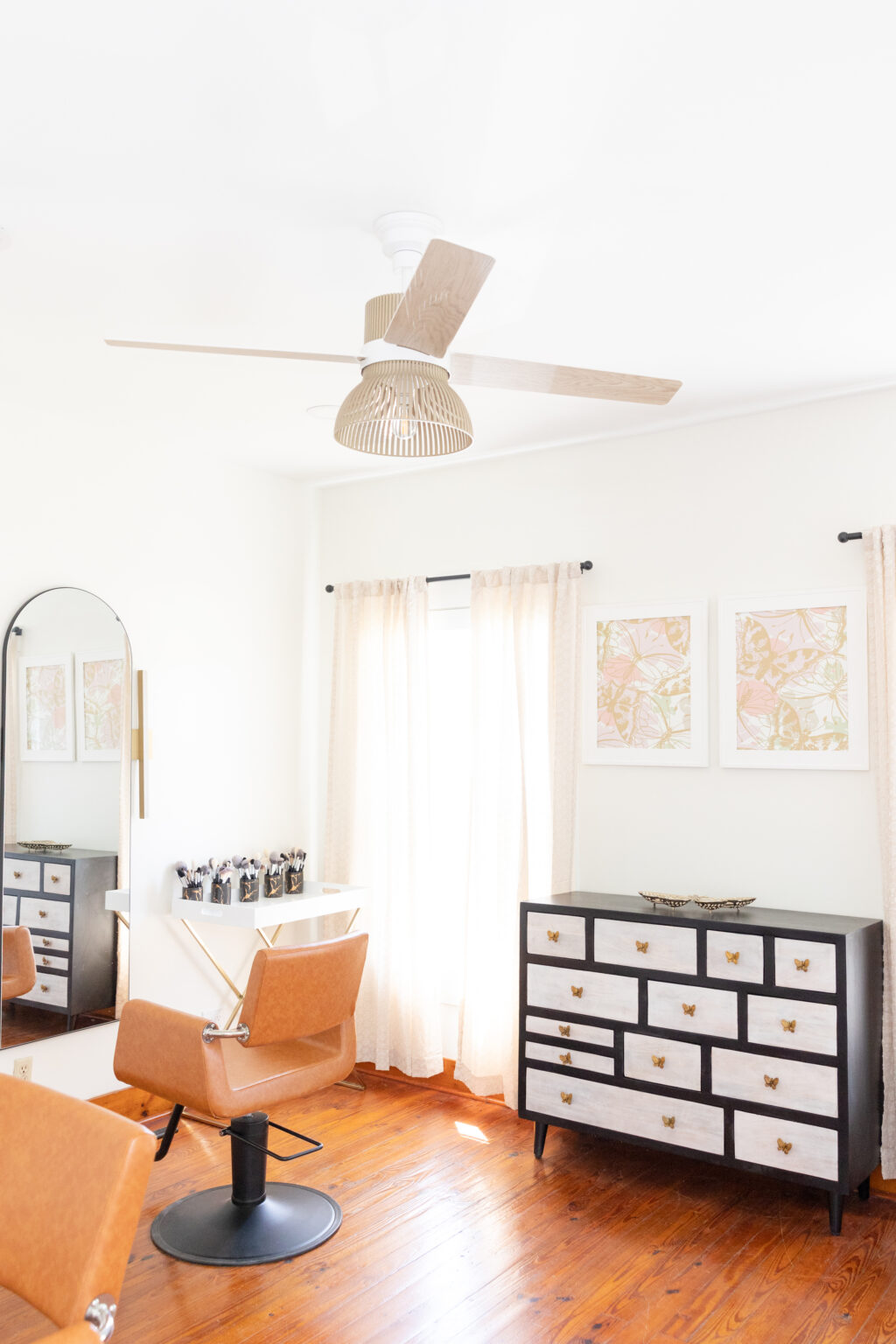 A Chic Salon Redesign with Mid-Century Flair by Collins & Co.